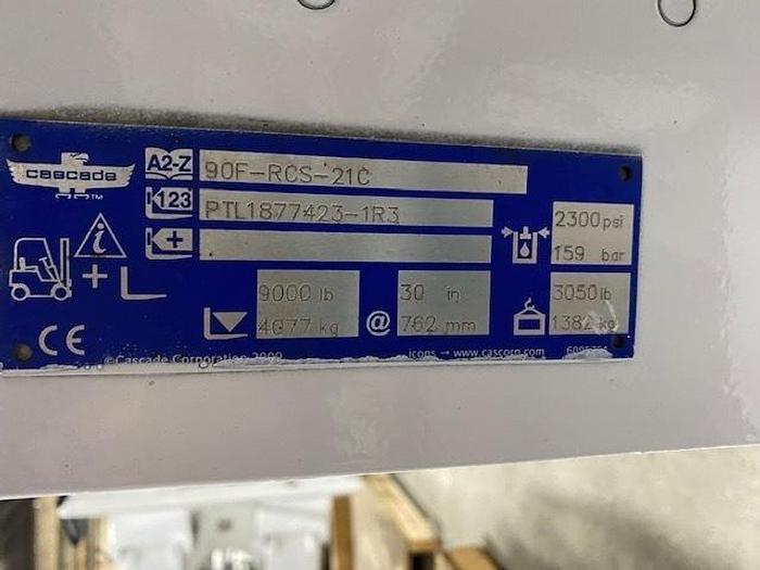 Cascade #90F-RCS-21C, 60" dia roll clamp, class IV, serial #PTL1877423 ...