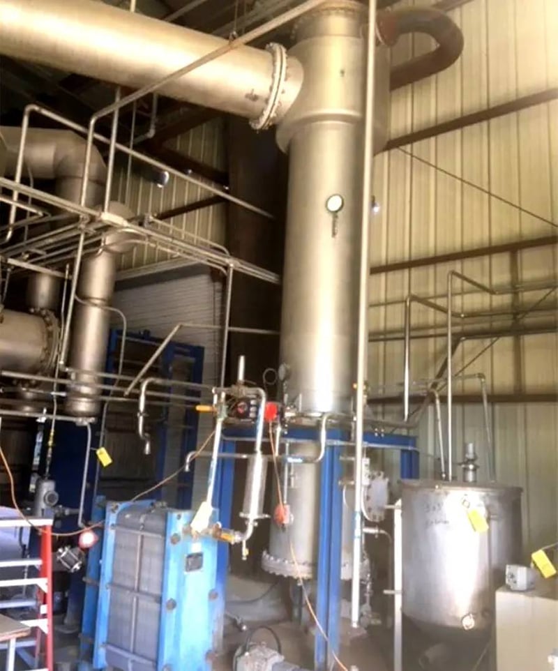 Schmidt, 4-effect evaporation system, rising/falling film, 35300 lb/hr ...