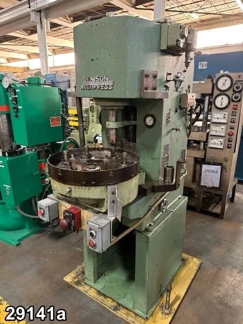 6 Ton, Denison #Multipress, hydraulic rotary C-frame press, 12" stroke ...