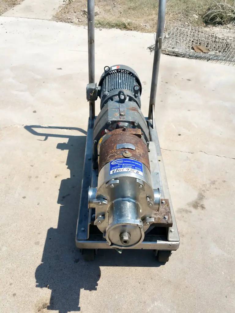 120 GPM @ 20 psi, Tri-Clover #PRR125-3M-UH4-LS-S, Rotary Lobe Positive ...