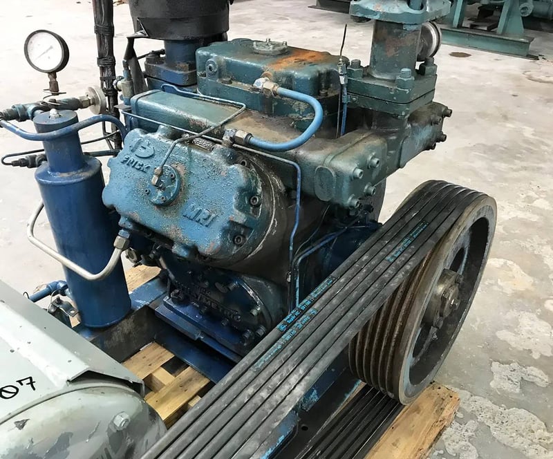 75 HP Frick MRI.90.3.AH.VBD, 6-Cylinder Reciprocating Compressor ...