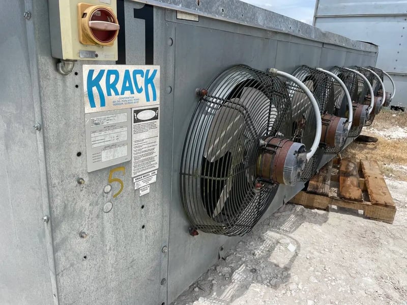 5 Fans, Krack DTX5S -1270-RBA-HGU-LH, Ammonia Evaporator Coil - 16 TR ...