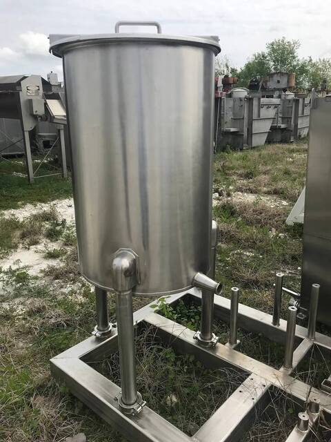 50 gallon Stainless Steel Single Shell Tank, 22" diameter x 33" H ...
