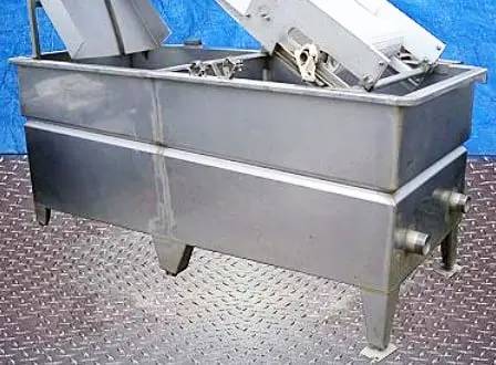 Stainless Steel Rectangular Tank with Dewatering / Elevator Conveyor ...