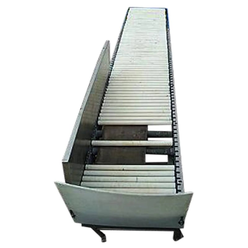 12" wide x 9.8' long, Power Roller Pack off Conveyor, 1 HP, (80) 1-1/2 ...