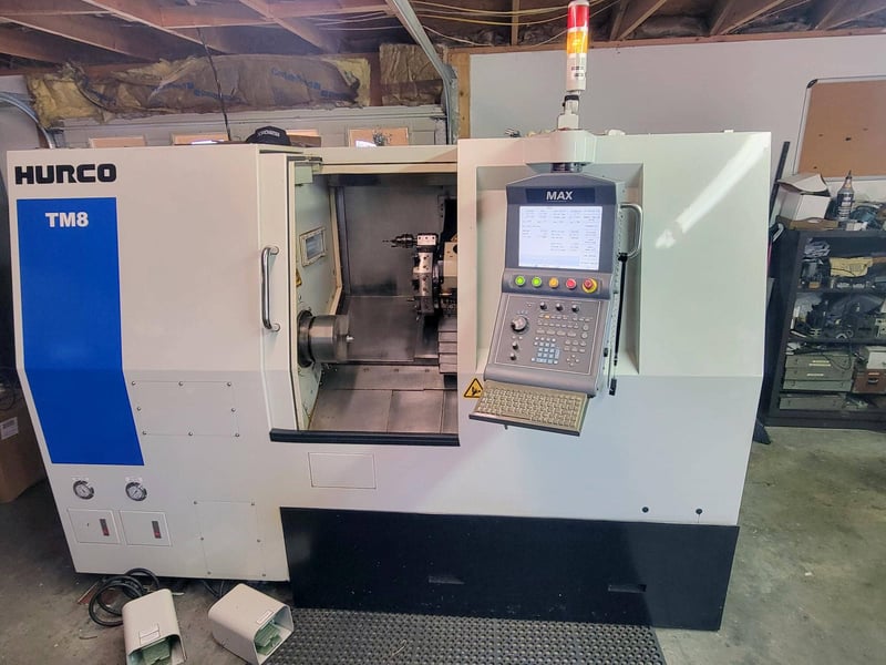 Hurco #TM-8, CNC Lathe, 21.6" swing, 8" chuck, 18.8" turn length, 12 ...