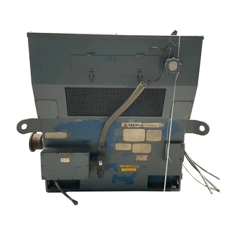 900 HP 3566 RPM Teco Westinghouse screw compressor motor, Frame 3510 ...