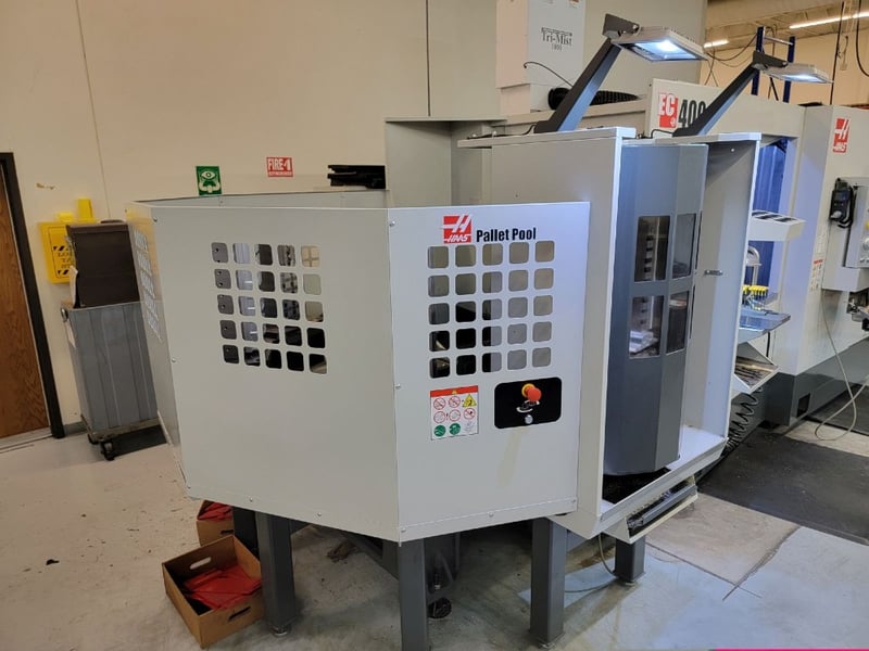 Haas #EC-400, pallet pool 4-Axis CNC horizontal machining center w/6 ...