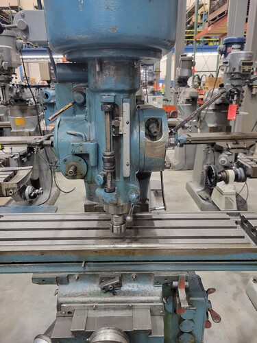 Index #645, vertical knee mill, 9" x40" table, 1 HP, 26" longitudinal ...