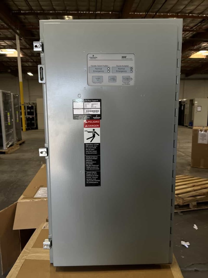 200 Amp. ASCO 300 Series, 208 Volts 3 phase automatic transfer switch ...