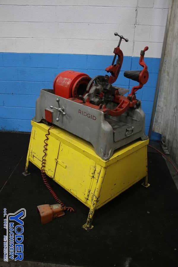 1" -4" Ridgid #444, pipe & bolt threader, die head, reamer, automatic ...