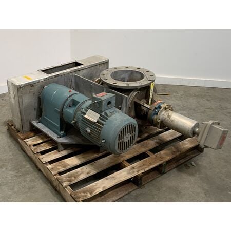 10" Flotronics, Stainless Steel Rotary Airlock Feeder Valve, 3 HP, 16.5 ...