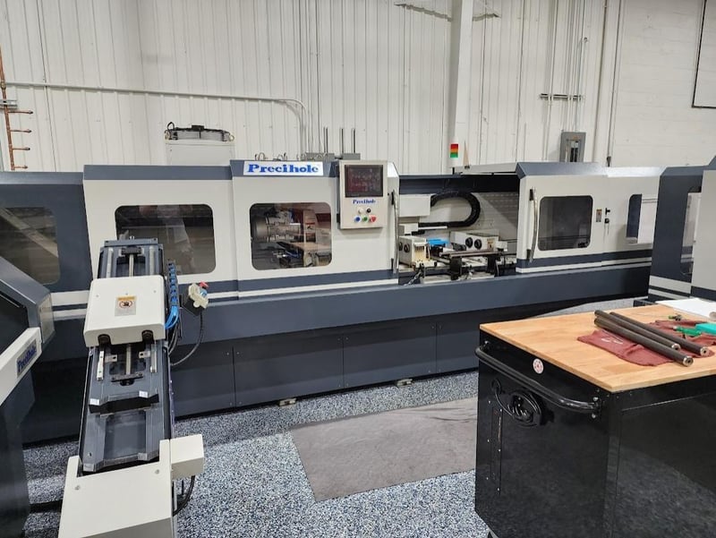 1/2" x 60" Precihole #PRVN12, twin spindle reaming machine w ...