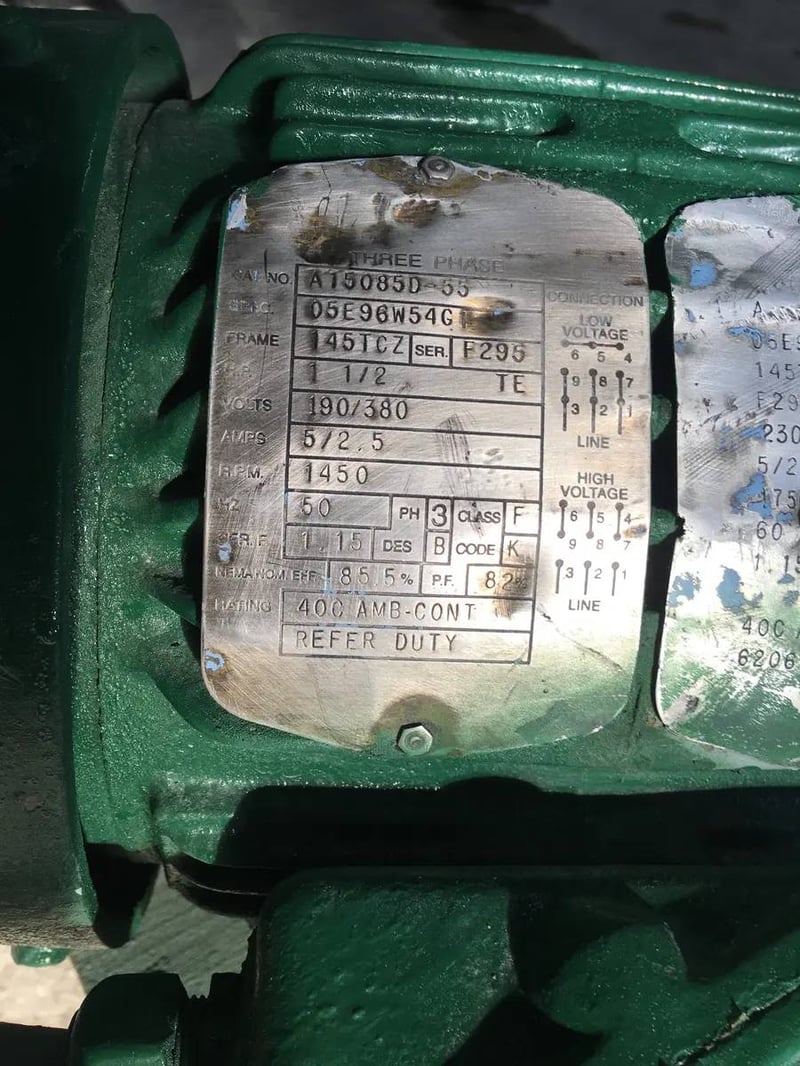 140 GPM Cornell #1.5 CLB 2-4, Centrifugal Pump, 1.5 HP, 1800/1450 RPM ...