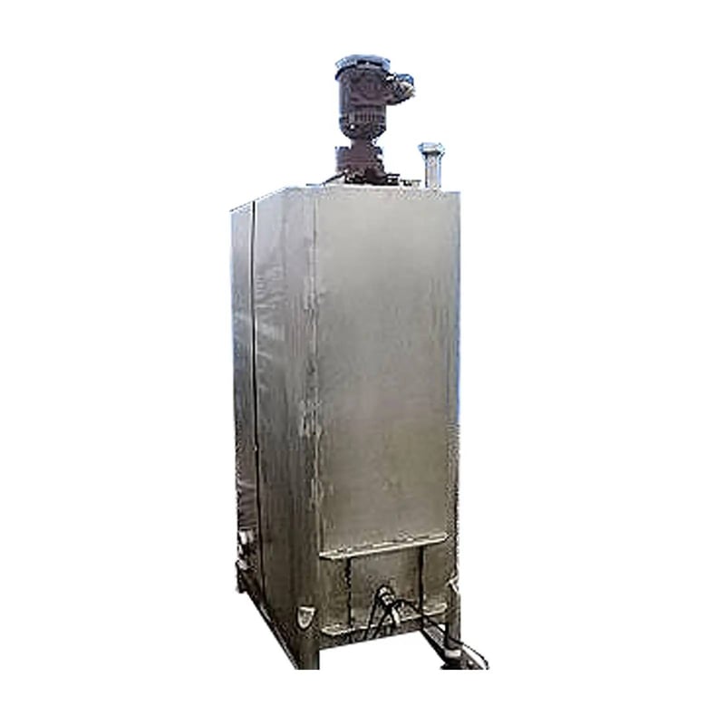 250 gallon Stainless Steel Rectangular Mix and Blend Tank, 1/2 HP, 1745 ...