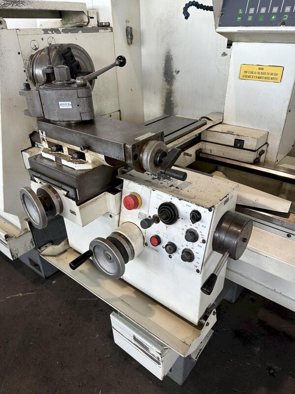 Weiler #E50/2, CNC flat bed lathe, 22" swing, 78" centers, 3" spdl bore, 12" chuck, 2500 RPM ...