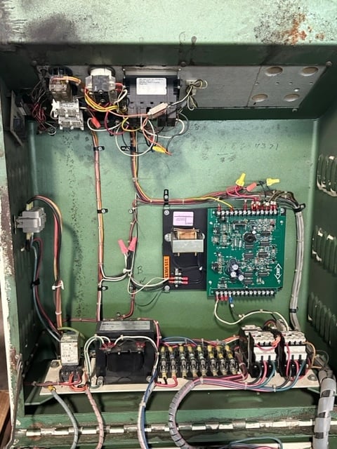 Goodman #Vac-U-Torq, fly knife cutter w/2-roll puller, 6" dia rolls x 6 ...