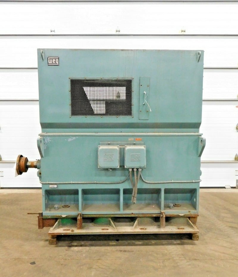 2750 HP 3582 RPM Weg #MGP-8011, Induction Motor, 4000 Volts, 10" L x 3 ...