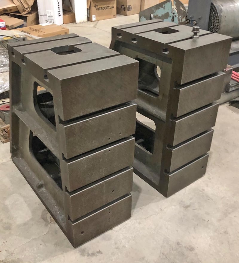 12" x 30" x 18" Cast Iron T-slotted Angle Plate Pair for Sale | Surplus ...
