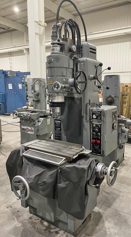 Moore #3, jig grinder, 11" x24" tbl., 18" X, 11" Y, 10" Z, 40-250 RPM ...