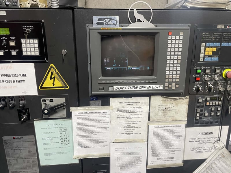 Amada #367-Apelio-III, CNC Co2 laser & turret punch, 2000 watt, 60" x ...