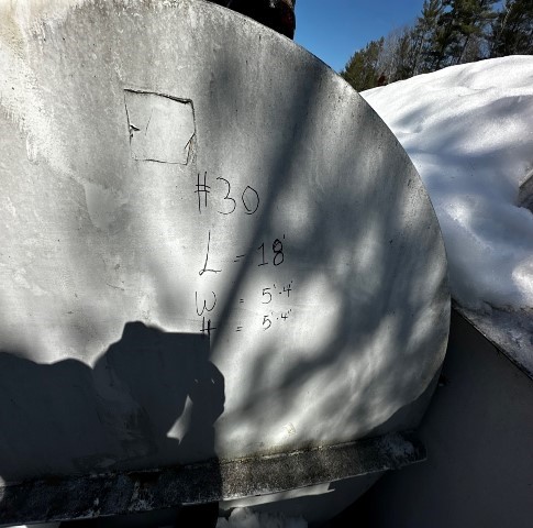 3000 gallon Above ground storage tank, 18' L x 5' 4" W x 5' 4" H for ...