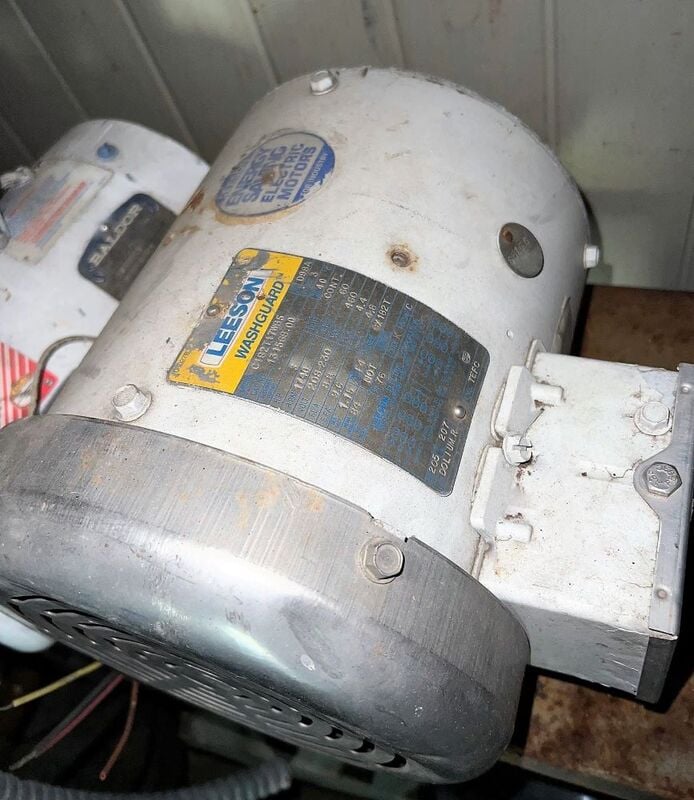 3 HP 1740 RPM Lesson Washguard #C182T17WB5, Electric Motor, Frame 182T ...