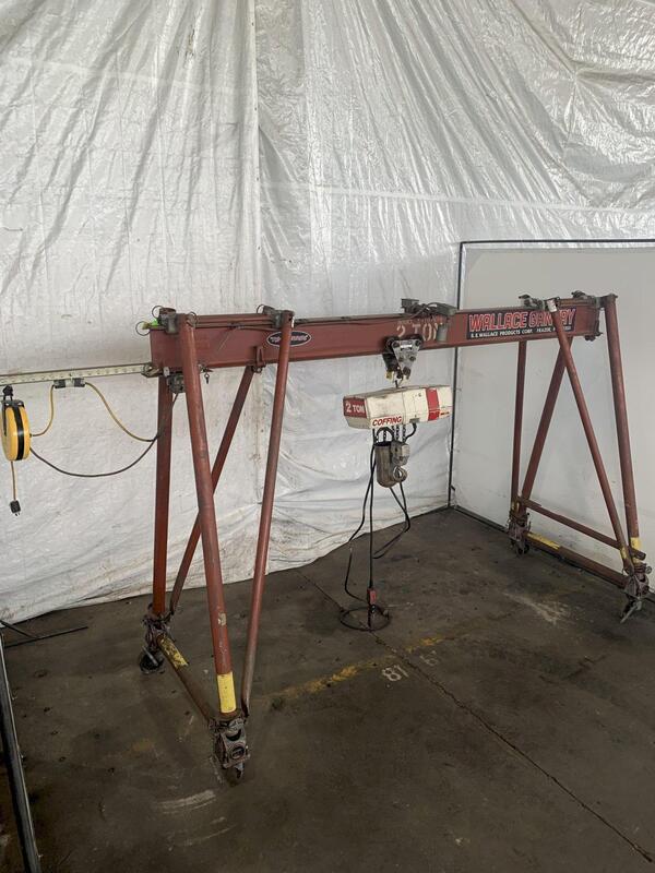 2 Ton, Wallace A Frame Rolling Gantry Crane For Sale | Surplus Record