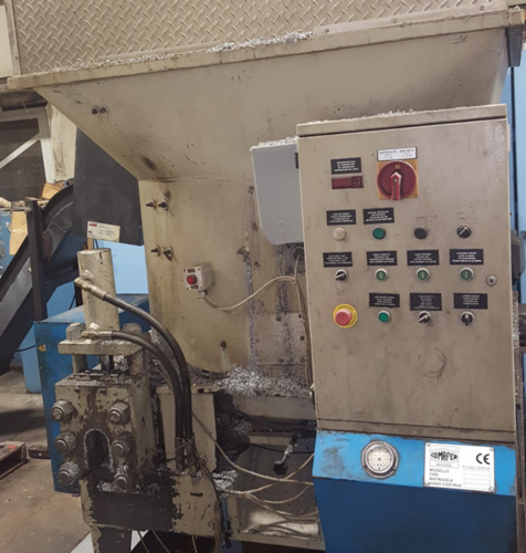 No. 400 Super Comafer Metalpress briquetter, 2.75" dia x 7.5" approx ...