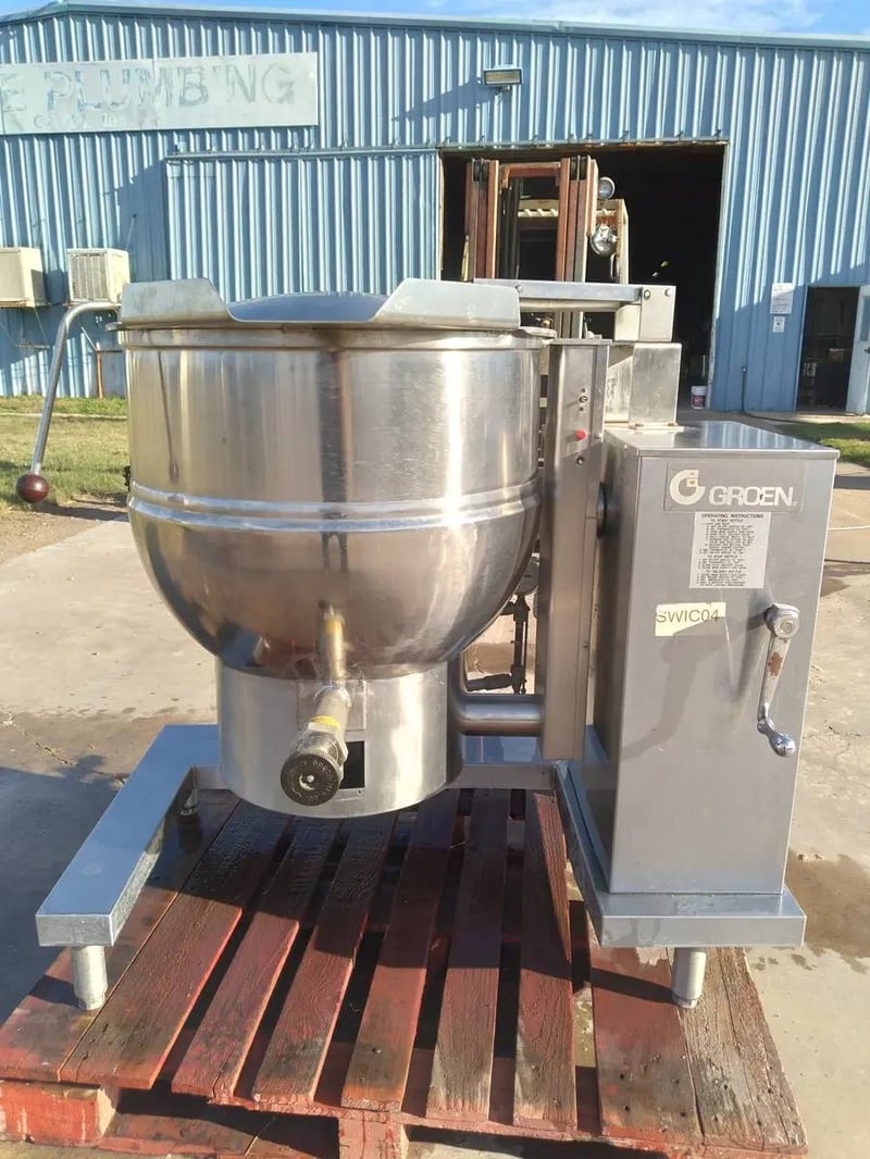 40 gallon Groen #DHT/1P-40, Mixer Kettle, 100000 BTU/hr., 3.5" manifold ...