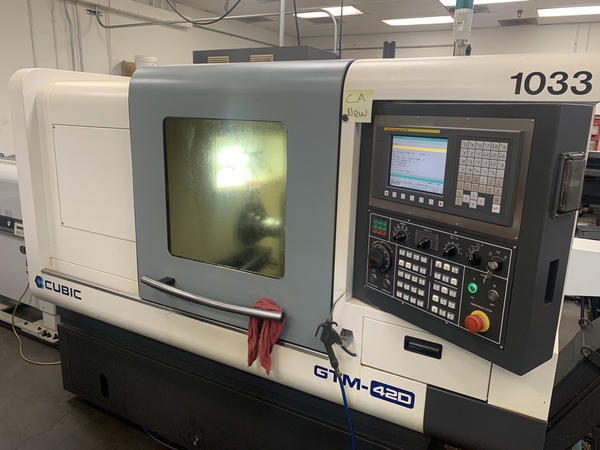 Cubic Machinery #GTM-42D, CNC lathe, A2-4, 7-Axis, Fanuc Oi-TD, LNS ...