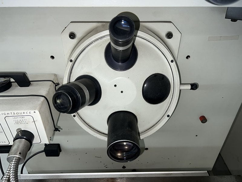 21" Gage Master #Series-89, 4-pos. lens turret optical comparator, 10X ...