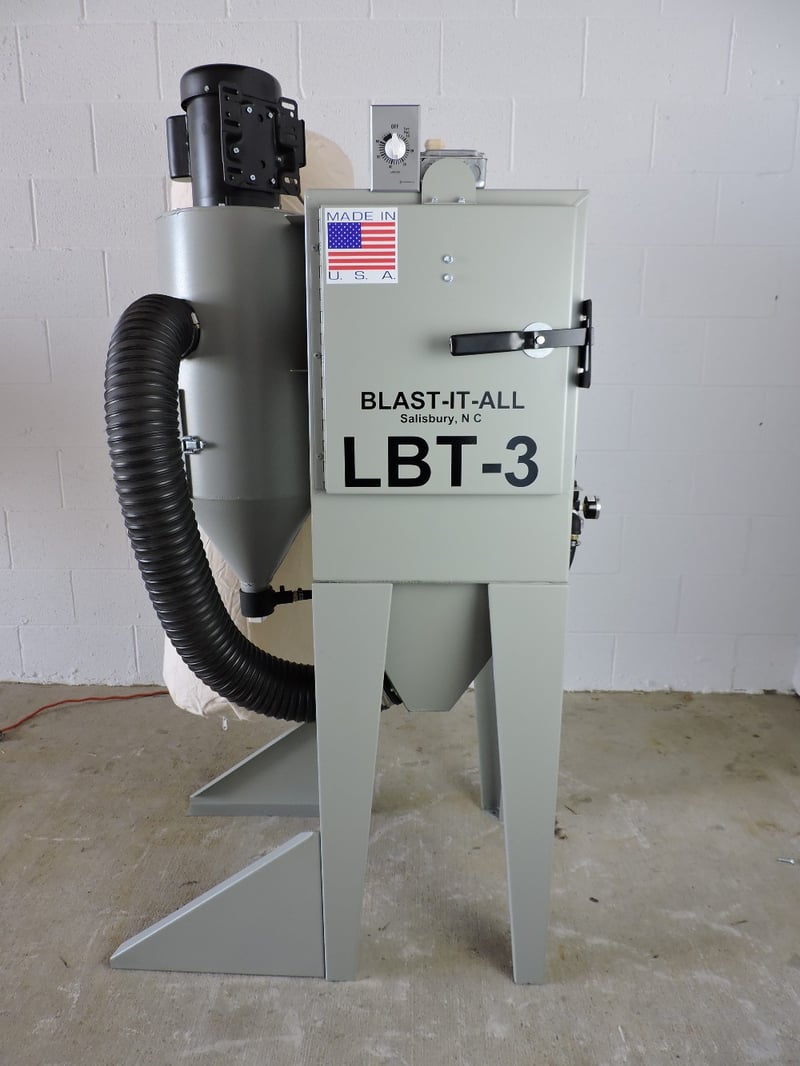 Blast-it-all #LBT-3, Little Blaster suction cabinet tumble blaster w ...