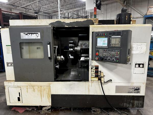 Samsung #SL-25ASY, CNC lathe, 25.5" swing, 8" chuck, 2.5" bar, 20.4 ...