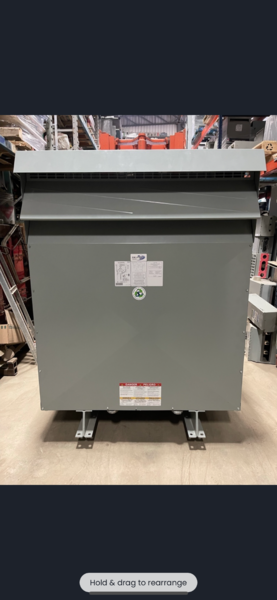 500 KVA 480 Primary, 208/120 Secondary, Delta Transformateur, Nema 3R ...