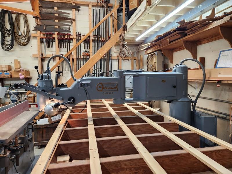 Onsrud #W-147-BE, Radial Arm Routers, 4' x 8' format, 5 HP, 14700 RPM ...
