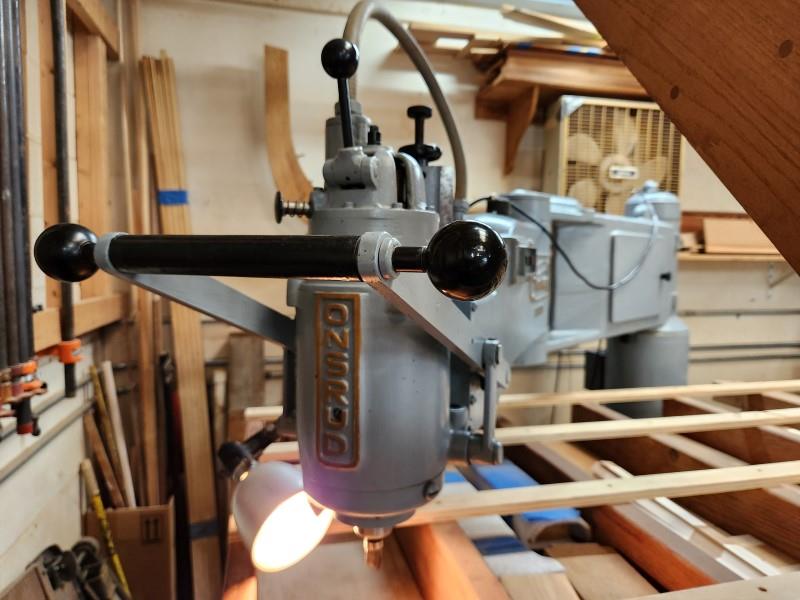 Onsrud #W-147-BE, Radial Arm Routers, 4' x 8' format, 5 HP, 14700 RPM ...