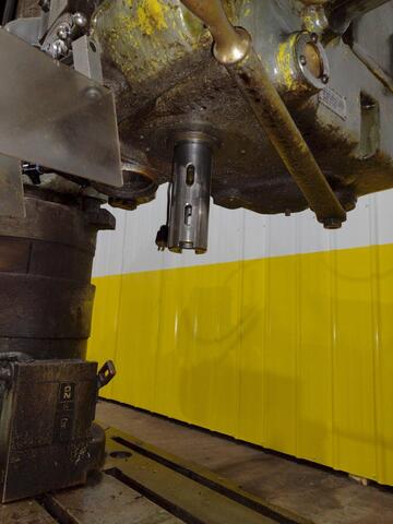 4' -11" Carlton #1A, radial arm drill press, 12" spindle travel, 2.5 ...
