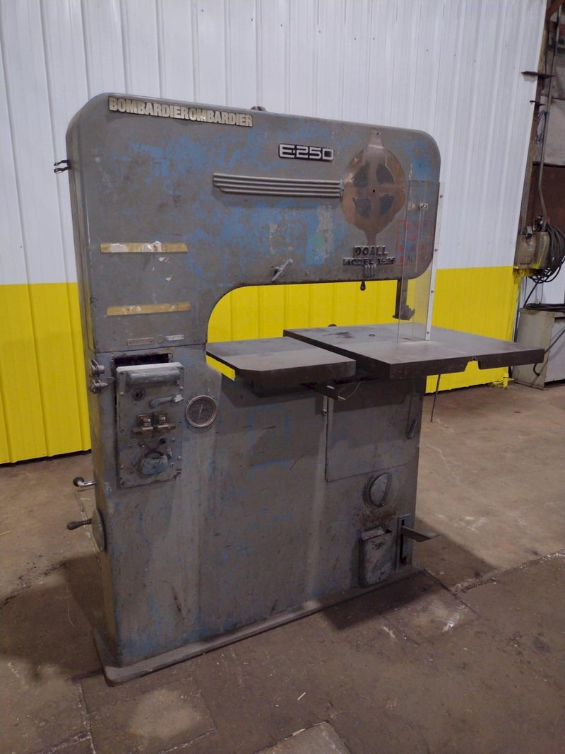 36" x 13" DoAll #V36, vertical band saw, 1/2" x 162" blade, 50-1500 FPM ...