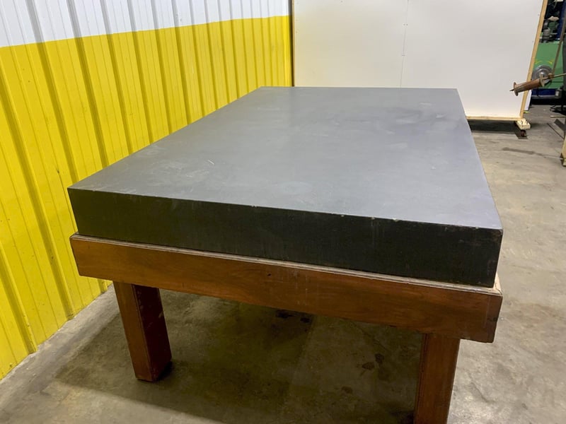 72" x 48" x 6" Black granite precision layout surface plate w/ 36 ...