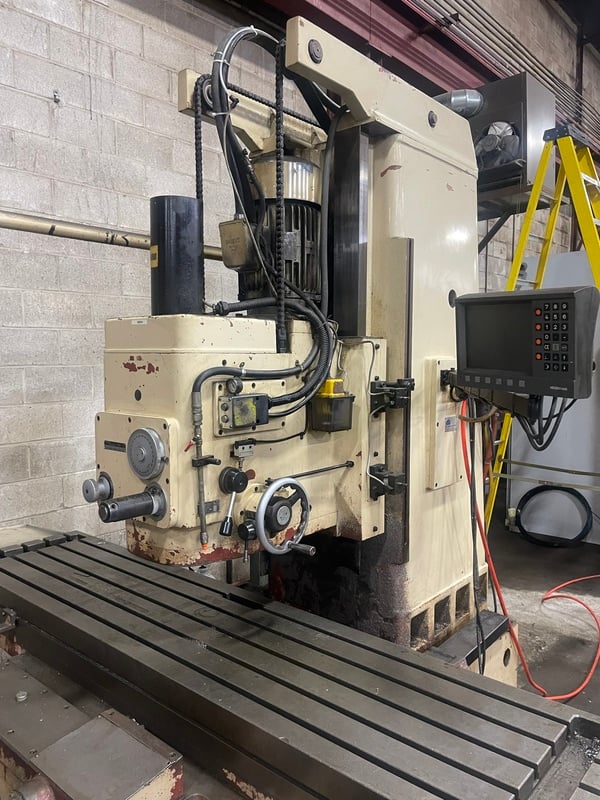 Fortworth #VBM-5V, bed type vertical milling machine, 19" x86" table ...
