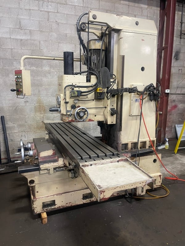 Fortworth #VBM-5V, bed type vertical milling machine, 19" x86" table ...