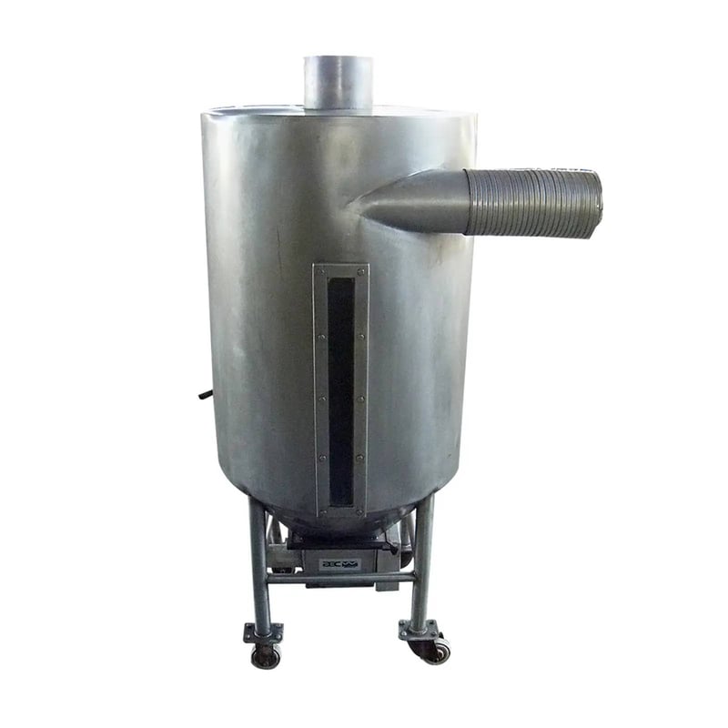 60 gallon Stainless Steel Cyclone Tank with Airlock, 2' inside diameter ...