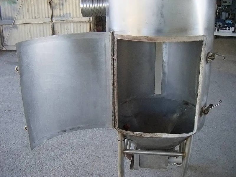 60 gallon Stainless Steel Cyclone Tank with Airlock, 2' inside diameter ...