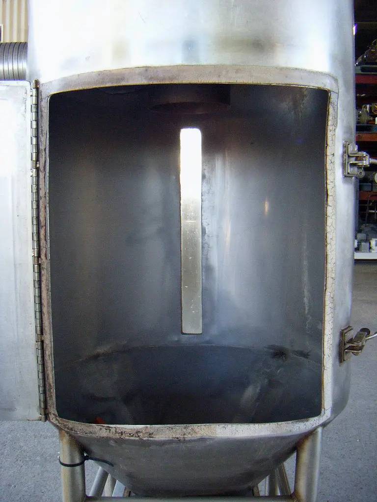 60 gallon Stainless Steel Cyclone Tank with Airlock, 2' inside diameter ...