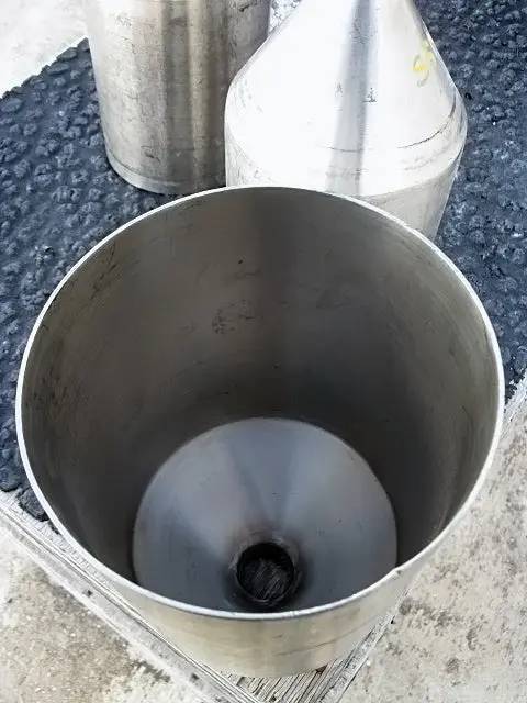 1 gallon Stainless Steel Funnel/Hopper, 6" diameter x 8" Straight side ...