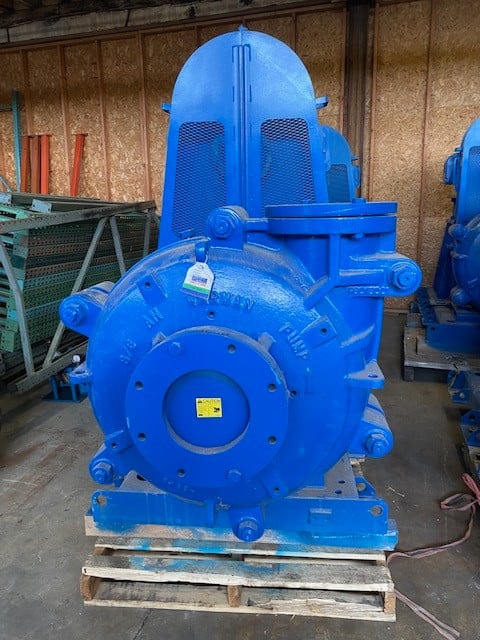 Warman #AH Horizontal Slurry Pumps, 8" x6" size, on steel skid, unused ...