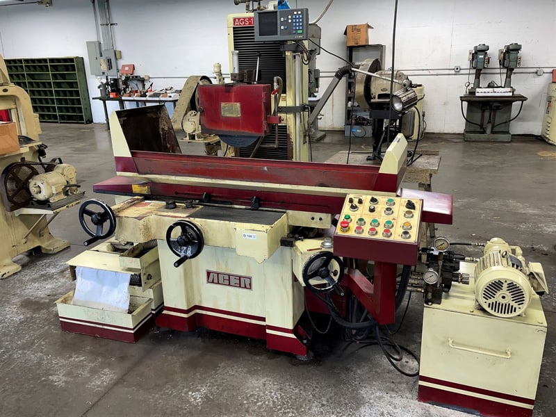 12" x 24" Acer #AGS-1224AHD, hydraulic surface grinder, electromagnetic ...