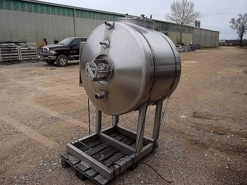 150 gallon Alfa-Laval Aseptic Stainless Steel Tank, vertical, S/N 31802 ...
