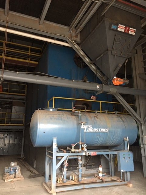 600 HP English Boiler, One is set up for wood, second is wood/oil ...